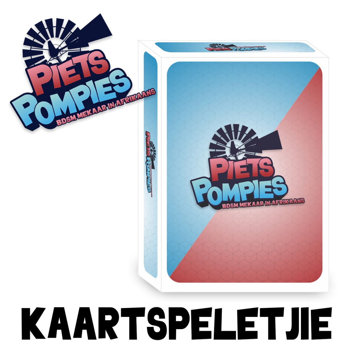 PIETS POMPIES Bordspeletjie + 22stuk BDSM KIT – Buffel Horing
